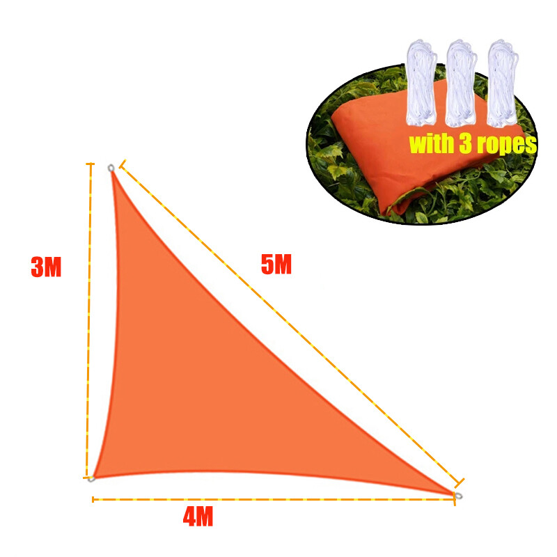 Orange Sun shade sails shelter garden patio sunscreen awning 98% UV ...