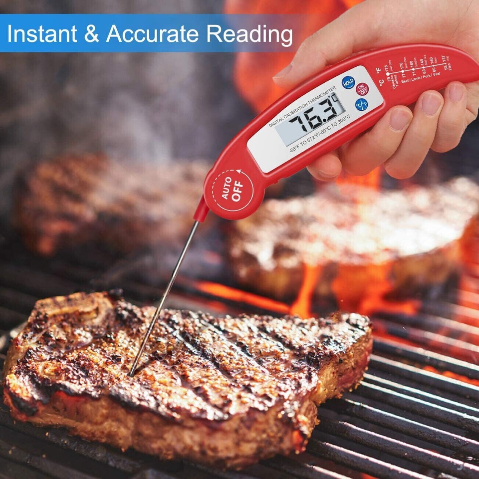 Digital Food Thermometer Probe Cooking Meat Temperature BBQ Kitchen ...