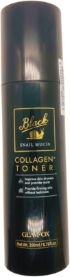 Glamfox Black Snail Mucin Collagen Toner 6.76 oz / 200ML NEW CRACKED ...