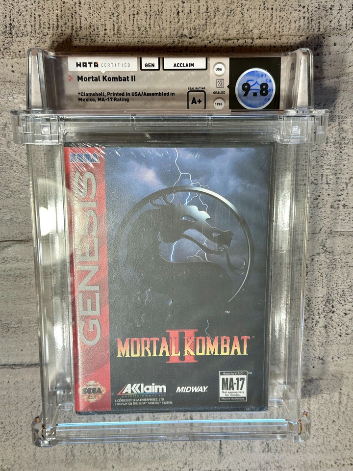 Sega Genesis 16 Bit Mortal Kombat II 2 Wata Graded 9.8 Sealed A+ Not ...