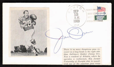 JIMMY ORR Signed Pasted on NFL Photo FDC Cachet Stamp Colts Auto | eBay