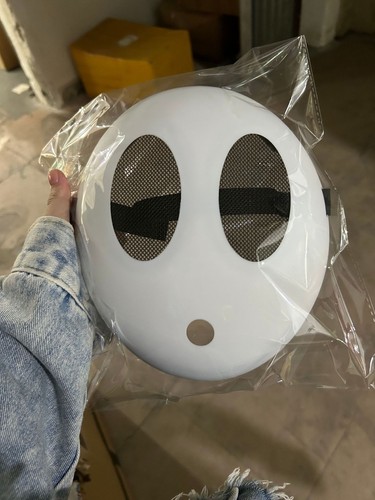 Shy Guy White Mask Halloween Cosplay Mask Full Face Mask Costume W ...