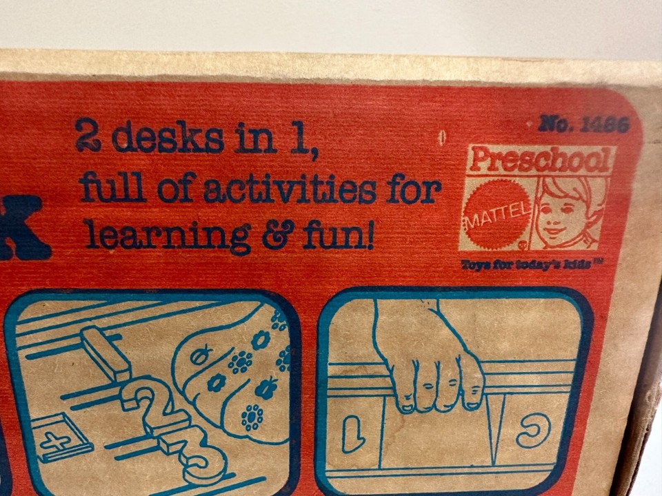 Mattel Preschool Lots-to-Learn Desk Vintage w/ Activities 1980 Vintage ...