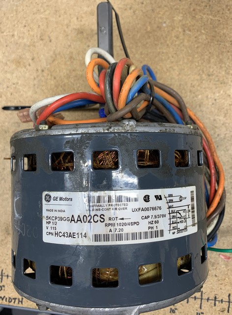 5KCP39GG Genteq Blower Motor 1/3 HP 1075 RPM 3spd 115 V 1ph for sale ...