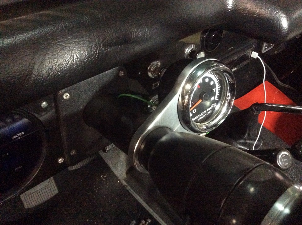 BILLET ALUMINUM TACHOMETER MOUNT FOR 2 INCH STEERING COLUMN! NO MORE ...