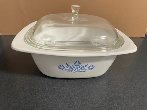 Rare Vintage Corning Ware 1 Qt Blue Cornflower Casserole Dish w/Lid ...