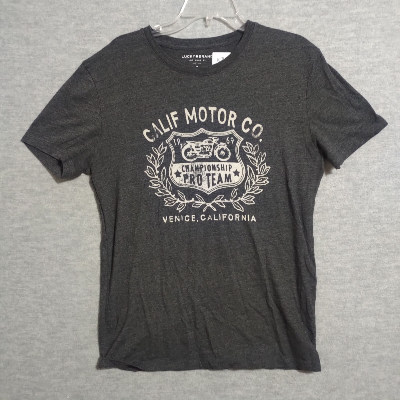 Lucky Brand Men T-Shirt Medium Gray Calif Motor Championship Venice CA ...