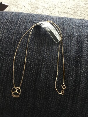 14k Yellow Gold 20” Chain Necklace With A Mercedes Benz Club Pendant 5 ...