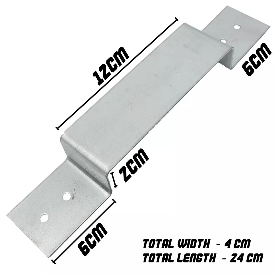 Fence Panel Security Bracket Anti-Rattle For 4" Post Support Galvanised ...