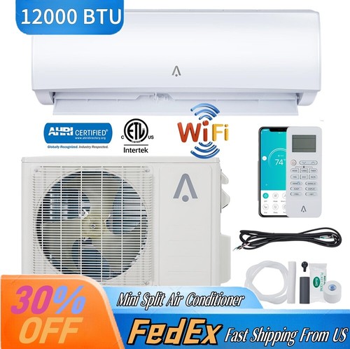 12000 BTU Mini Split AC Ductless Air Conditioner Heat Pump 19 SEER2 1 ...