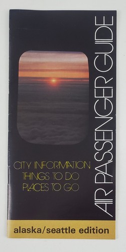 1974 Alaska Seattle WA Air Travel Guide Passenger Vtg Travel Tourist Brochure | eBay