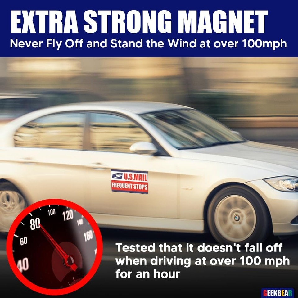 3PCS Mail Delivery Driver Car Magnet Reflective USPS Postal Carrier ...