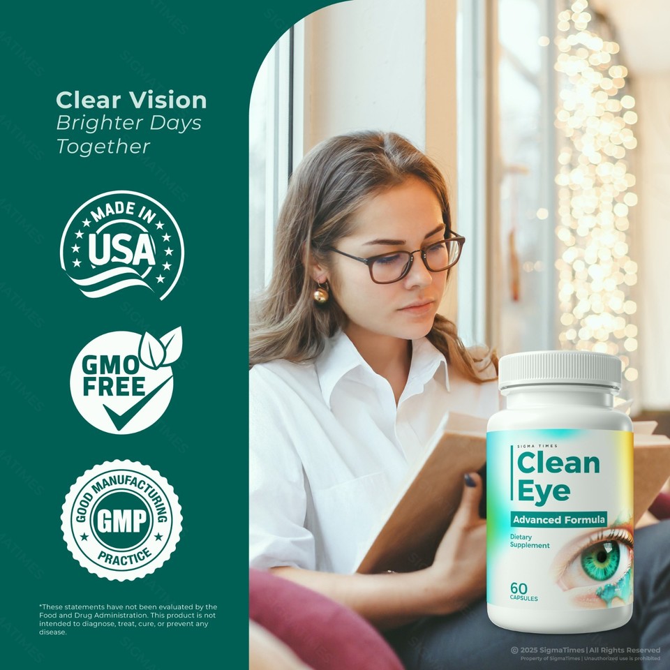 Clean Eye Capsules, Advanced Vision Support Supplement - Eye Wellness ...