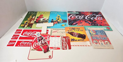 Vintage 12 Piece Lot 1950s-1990s Coca Cola Paper Ephemera Calendars Lot ...