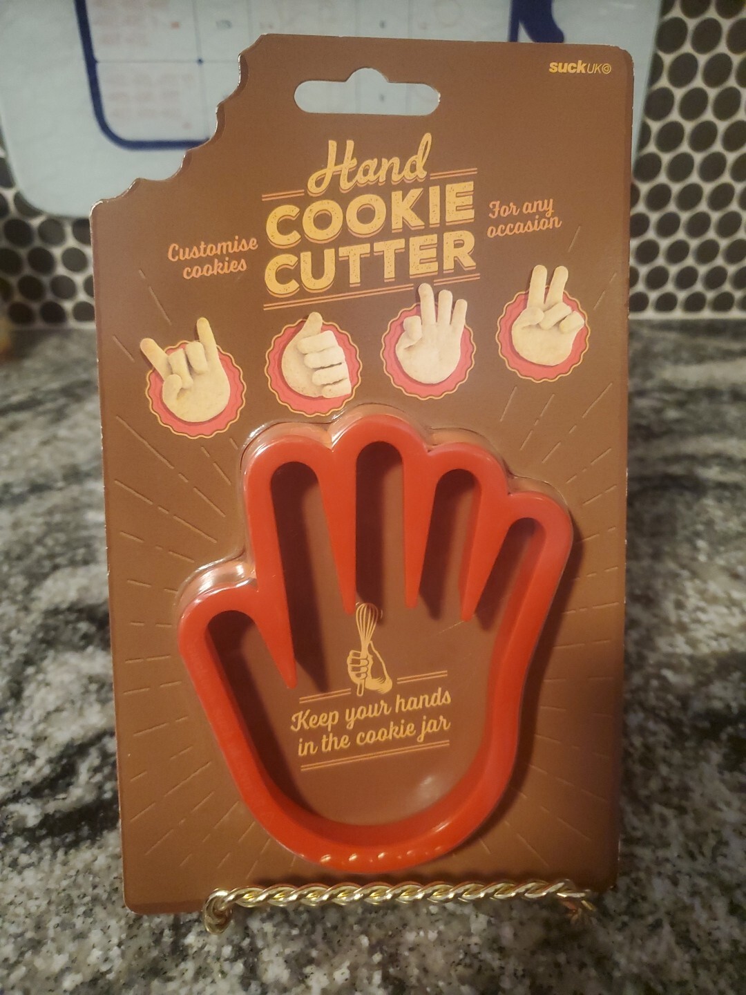 SUCK UK Hand Shaped Cookie Cutter, Bend Fingers to Create Peace Sign OK ...