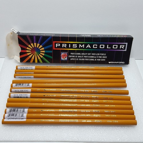 USA Made NOS Sanford PRISMACOLOR 12 Pack YELLOW OCHRE Soft Thick Lead ...