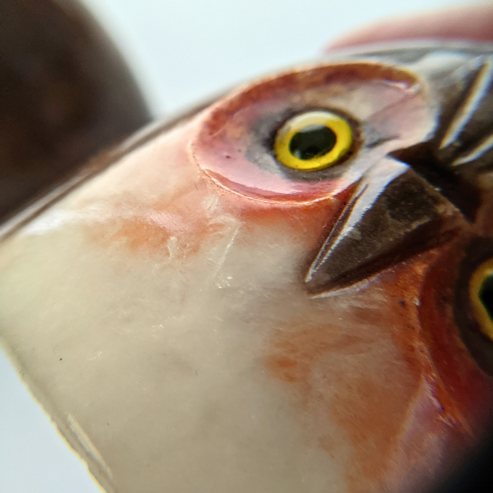 Vintage Hand Carved Alabaster Owl Pen Holders Desk Set Paperweight ...