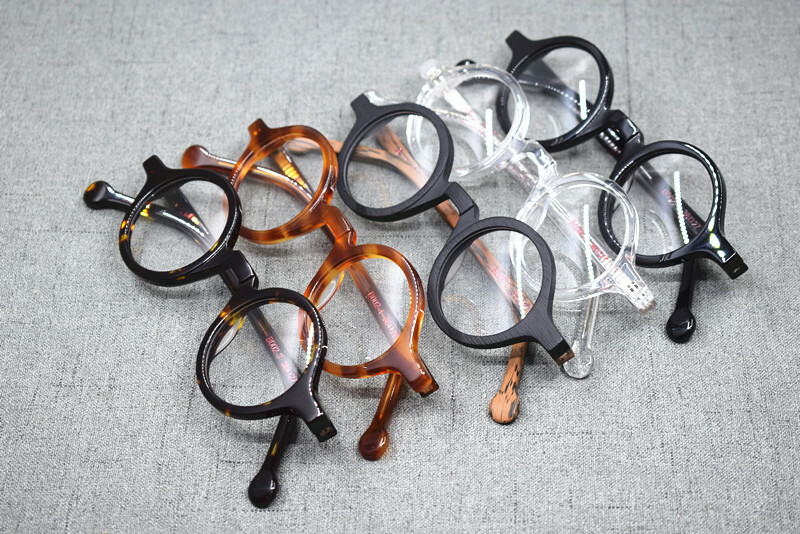 Small Round 38mm Full Rim Eyeglass Frames Acetate Hand Made Glasses ...