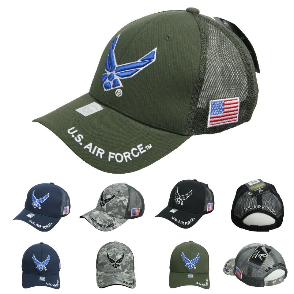 US Air Force Air Baseball Cap US Flag Hat Military USAF Camo Mesh Caps ...