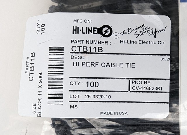 Thomas & Betts TY26MX Cable Tie Nylon Weather Resistant for sale online ...