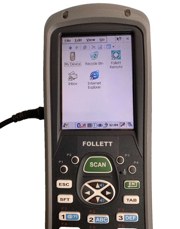 (2) FOLLETT DOLPHIN 7600 ADAPTUS 5.0 HANDHELD BARCODE SCANNER | eBay