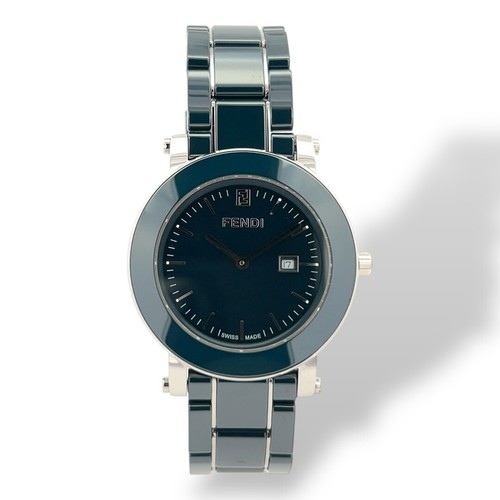 Fendi Orologi Ceramic Watch, Blue dial, Blue ceramic bracelet. Box and ...