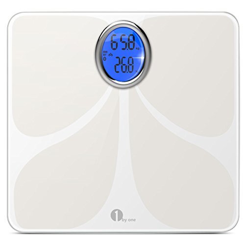 1byone Body Fat Scale Body Scale Bathroom Scale with Tempered Glass ...