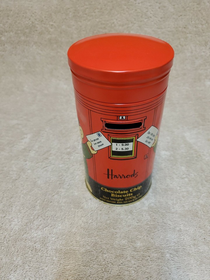 Vintage Harrods Mail box Teddy Bear Piggy Bank Tin | eBay