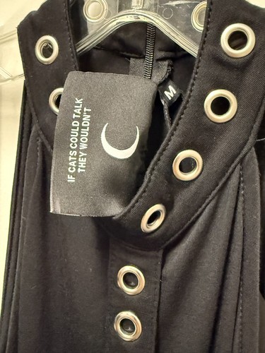 NEW w/ Tags KillStar Black Helter Long Sleeve Grommet Gothic Dress SZ ...