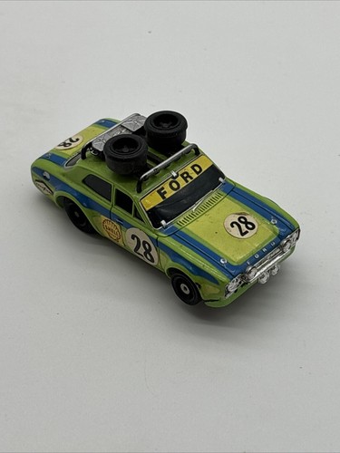 VINTAGE AFX AURORA G-PLUS FORD RALLY ESCORT #28 HO SLOT CAR UNTESTED | eBay