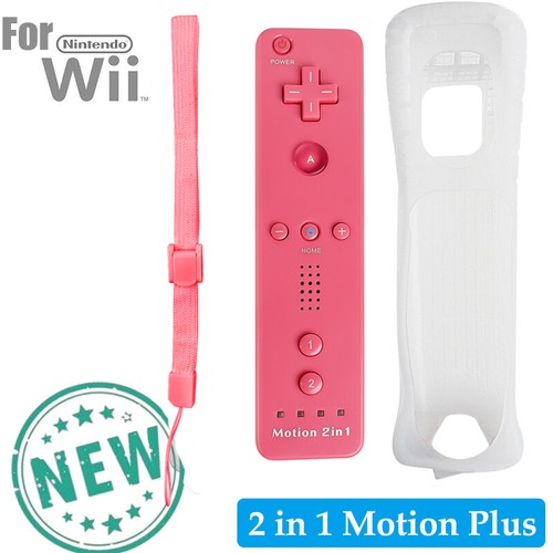 NEW Game Remote Controller Wand Pink for Nintendo Wii & Wii U motion ...