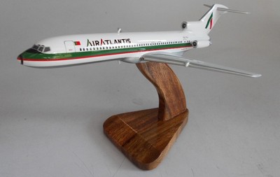 B-727 Air Atlantis Boeing Airplane Wood Model Free Shipping Large New ...