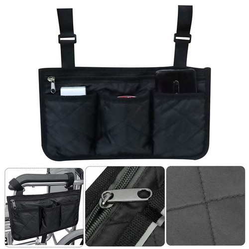 new Outdoor Wheelchair Side Pocket Organizer Holder Pouch Armrest ...