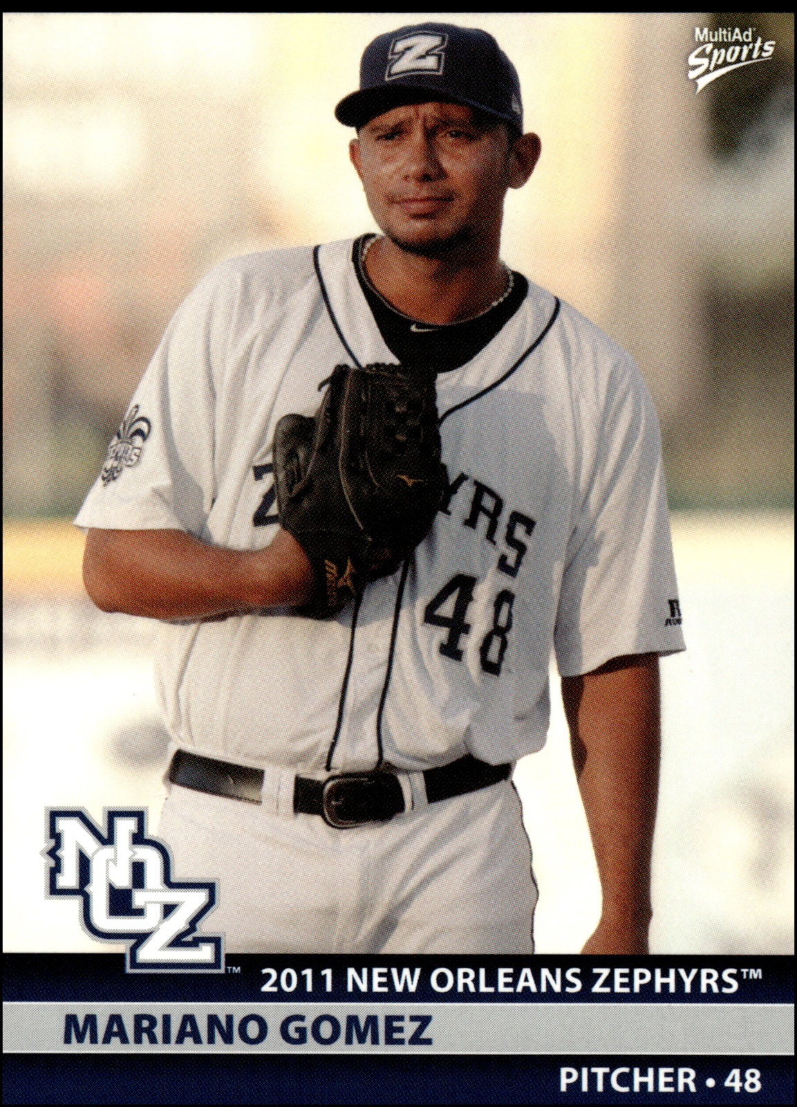 2011 MultiAd New Orleans Zephyrs #12 Mariano Gomez Rookie New Orleans ...