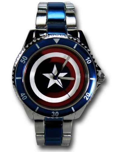 Captain America Shield Stainless Steel Watch Superhero Watches Marvel ...