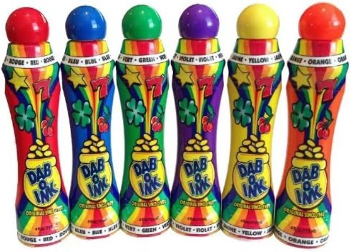 Vibrant 6 Pack 4 oz Bingo Daubers - Red, Blue, Green & More for Game ...