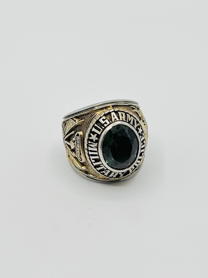 U.S. Army Military Police MP Men's Green Stone Ring Size 7 - ALPHA ...