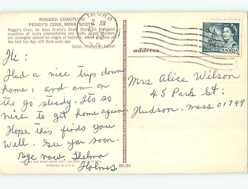 Pre-1980 TOWN VIEW SCENE Peggy's Cove - Halifax Nova Scotia NS : 60k ...