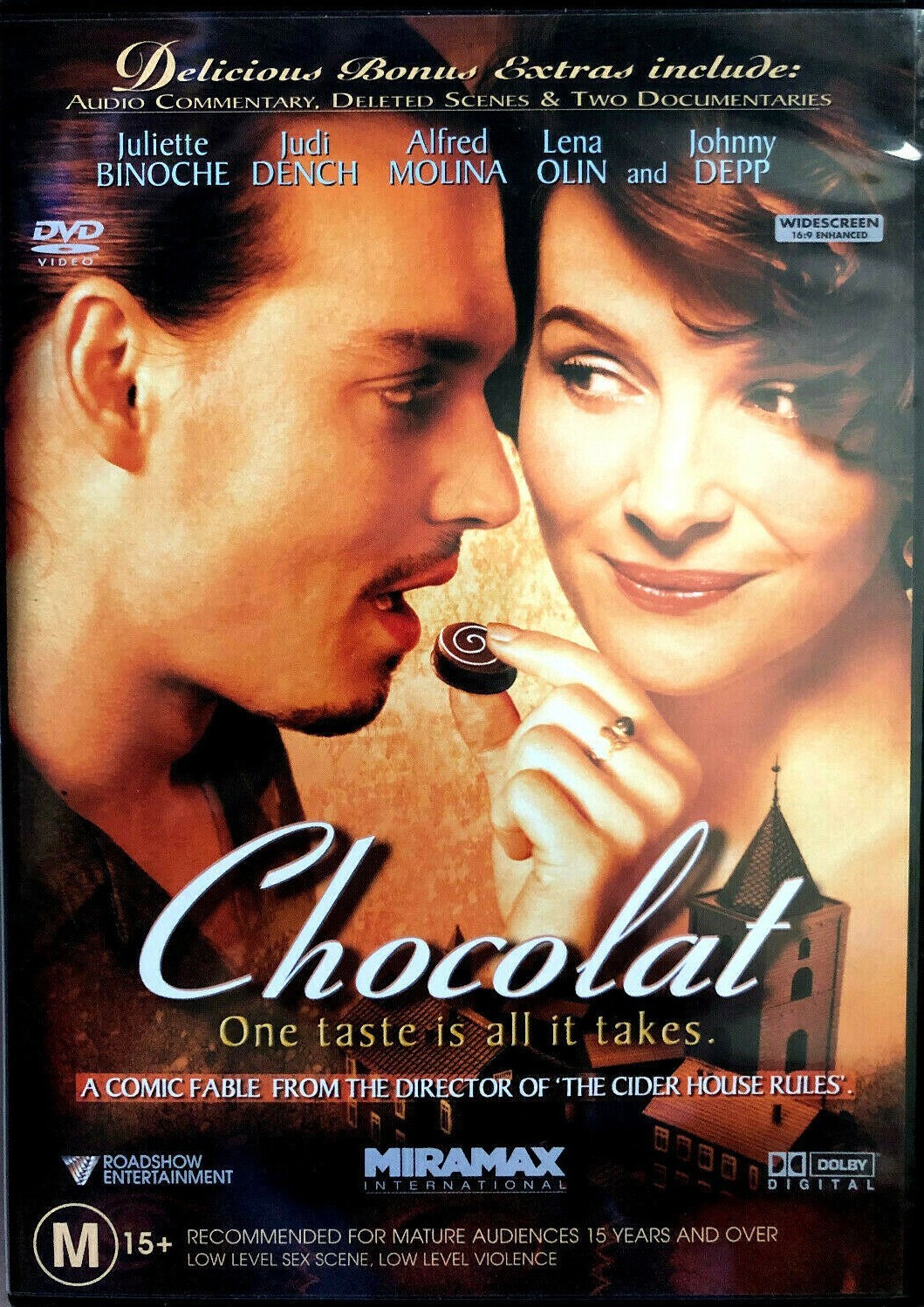Chocolat (DVD, 2001) Juliette Binoche, Judi Dench, Alfred Molina Region ...