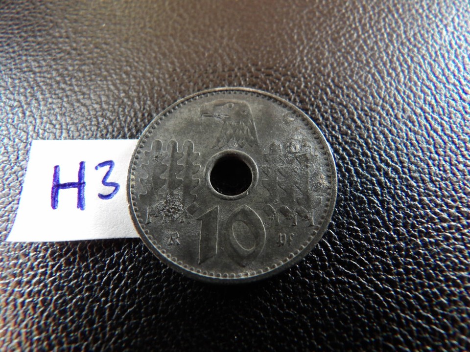 German Coin 10 Pfennig 1940 A Zinc Military Issued Occupied Territory ...