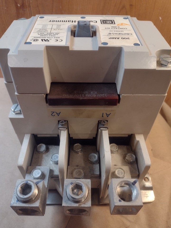 Cutler-Hammer C825KN10 200 Amp Contactor, 120VAC Coil | eBay