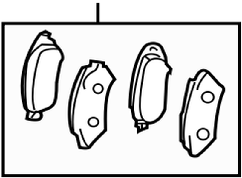 04466-60120 Toyota Pad kit, disc brake, rear 0446660120, New Genuine ...