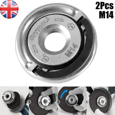 2X M14 Quick Release Heavy Duty Angle Grinder Flange Nut for 115- 230mm ...
