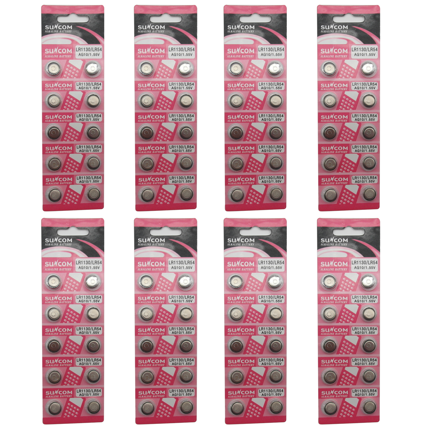80PCS AG10 LR54 189 387 389 390 LR1130 1.5V Alkaline Button Cell ...