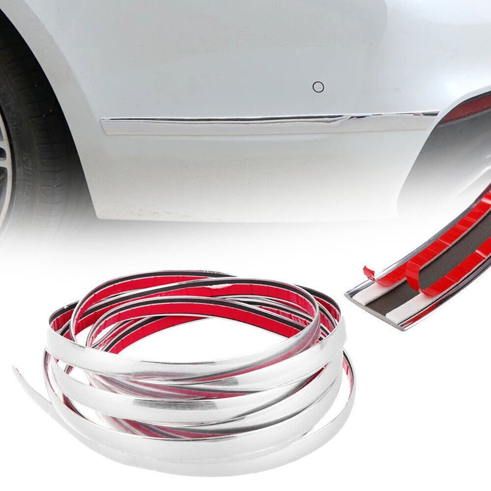 Car Side Door Chrome Strip Moulding Decoration Bumper Grilles ...