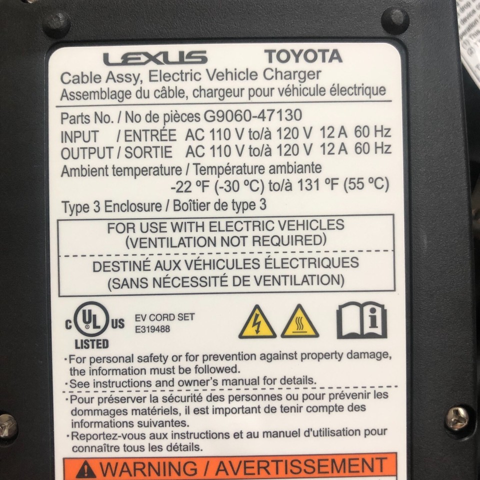 Genuine Toyota Lexus 2012-2024 Prius Prime RAV4 RZ450E EV Charger Plug ...