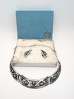 ORIGINAL BOX Frank Patania Thunderbird Sterling Turquoise Necklace ...