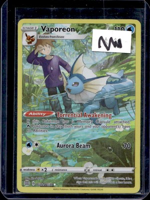 2022 Pokemon SWSH Brilliant Stars Vaporeon Trainer Gallery Holo #TG02 ...