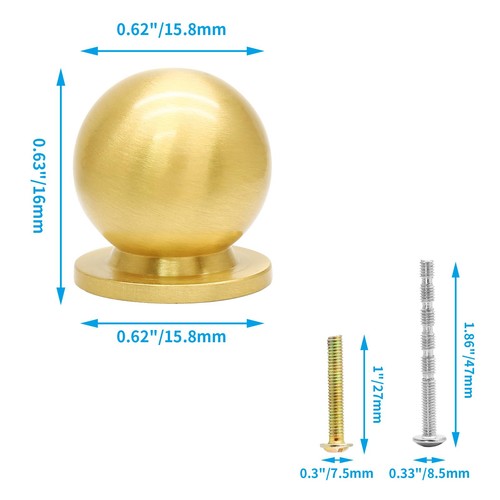 4 Packs Mini Round Solid Brass Knobs for Drawer Jewelry Box | eBay