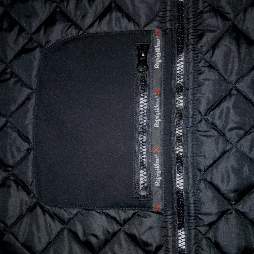 RefrigWear Diamond Quilted Puffer Jacket 0444R Full Zip Black Mens 3XL ...